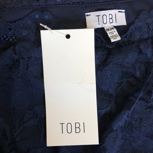 Tobi | Dresses | Tobi Navy One Sleeve Lace Dress Nwt | Poshmark